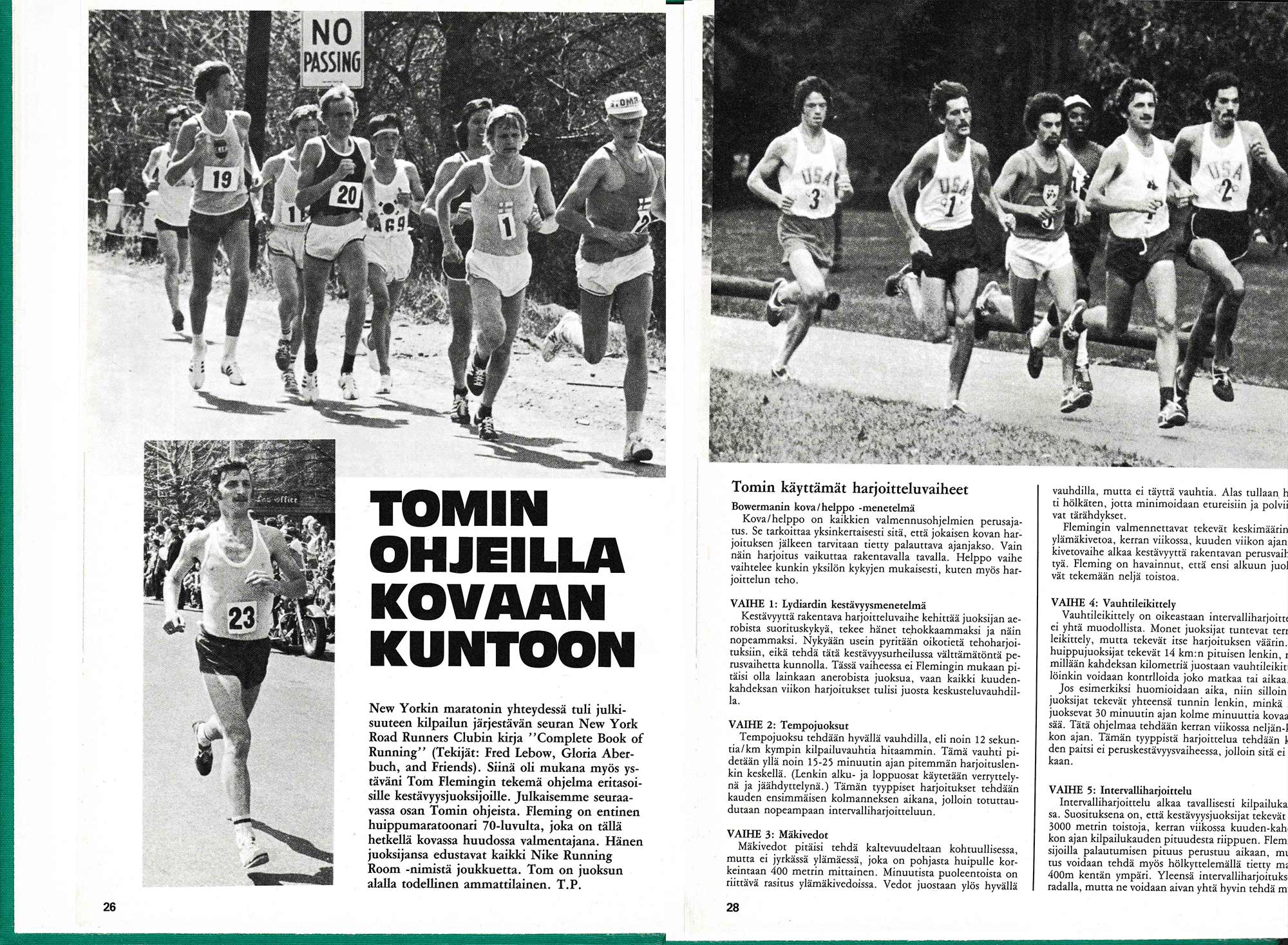 Juoksija 1/1993: Tom Flemingin ohjeilla kovaan kuntoon - Juoksija